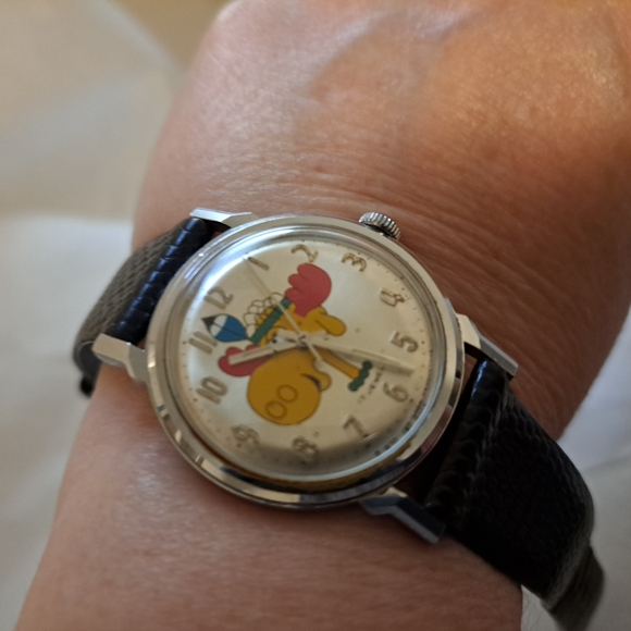 Buren | Accessories | Vintage Cartoon Character Watch With Black Strap ...